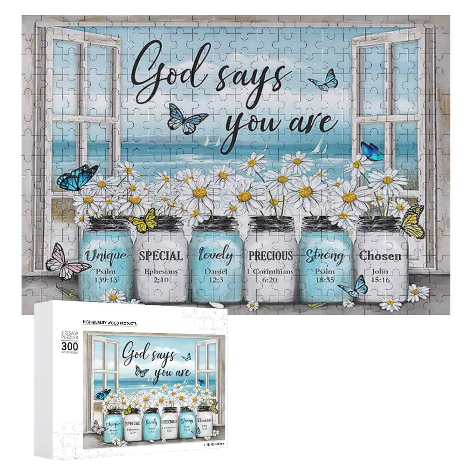 300 Piece Jigsaw Puzzles for Adults and Kids - God Says You Are Wall ...