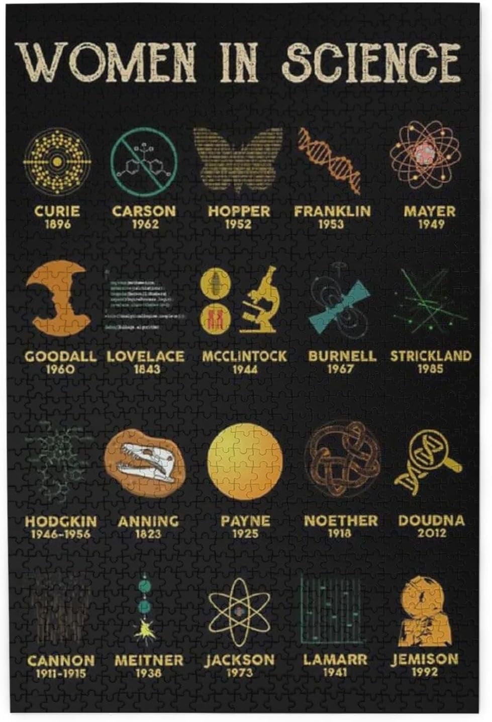 300 Piece Jigsaw Puzzles Women in Science Vertical Science Teacher Gift ...