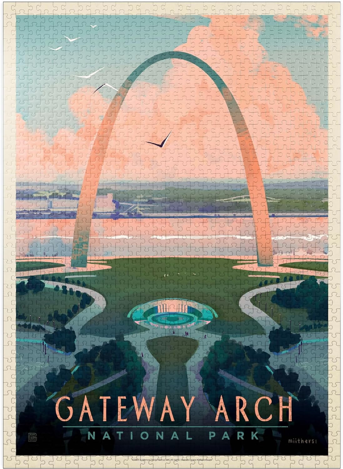 300 Piece Jigsaw Puzzles for Adults - Gateway Arch National Park: Bird ...