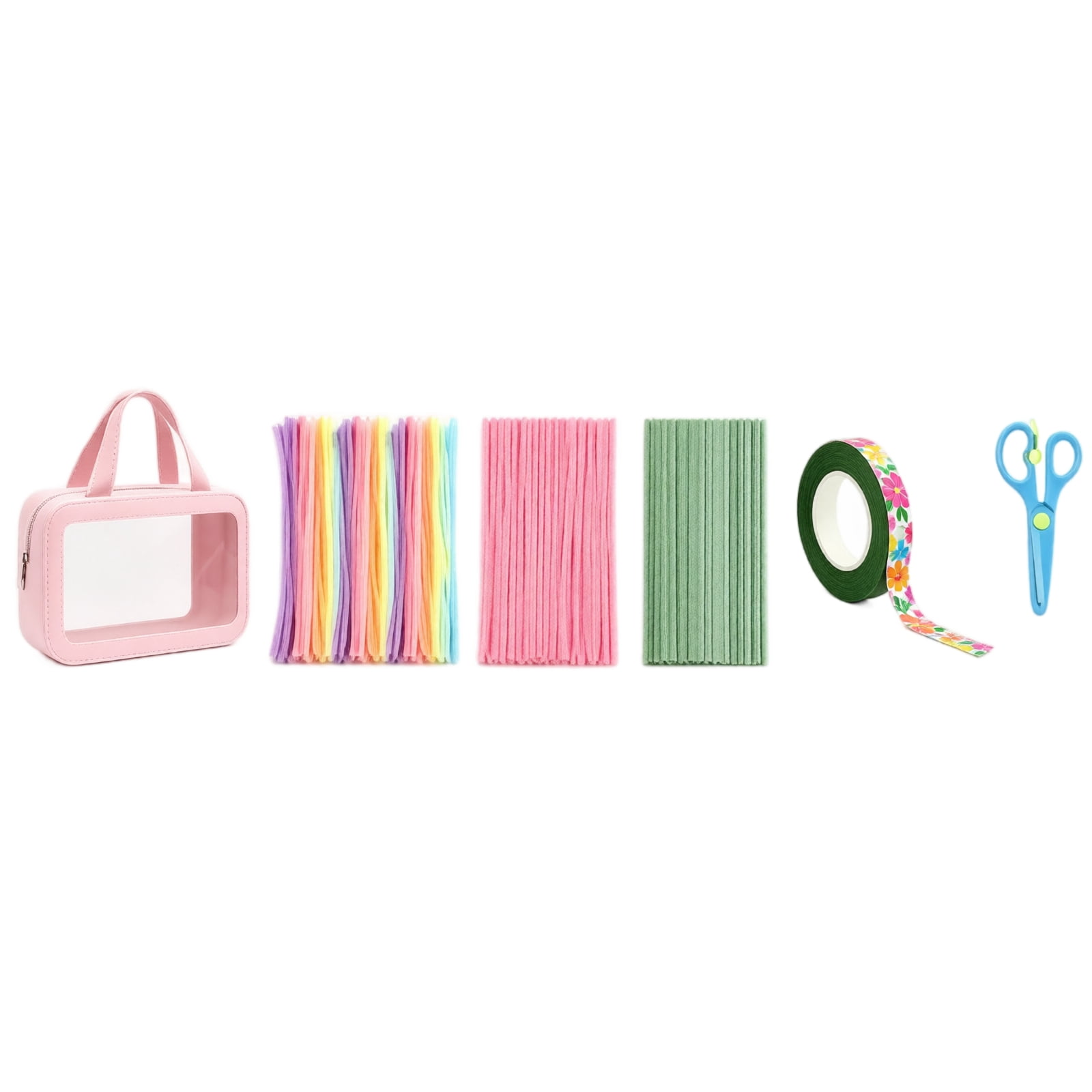 300 Piece Pipe Cleaner Craft Kit with Storage Bag Assorted Chenille ...