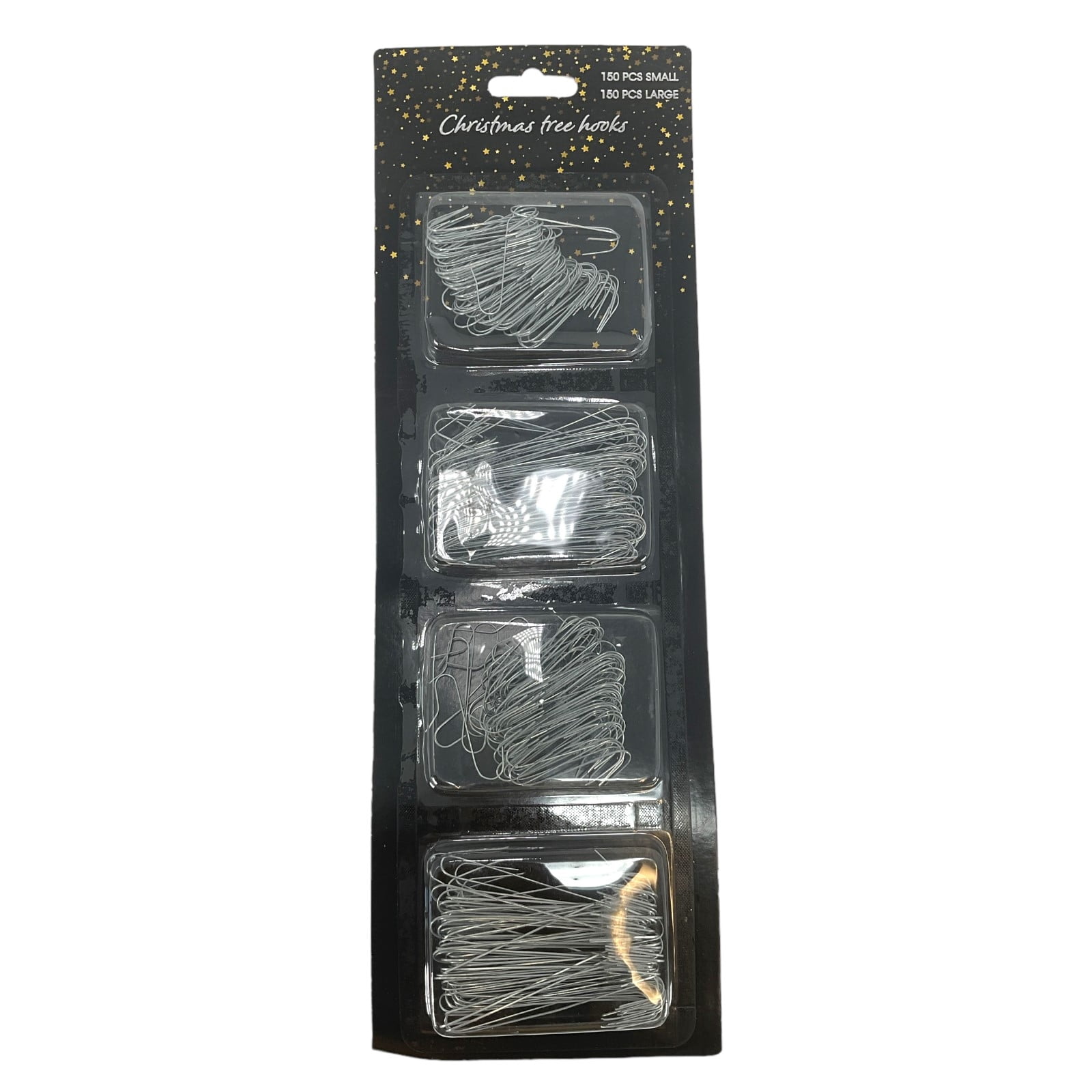 300 Piece Small and Large Silver Metal Christmas Tree Hooks - Walmart.com