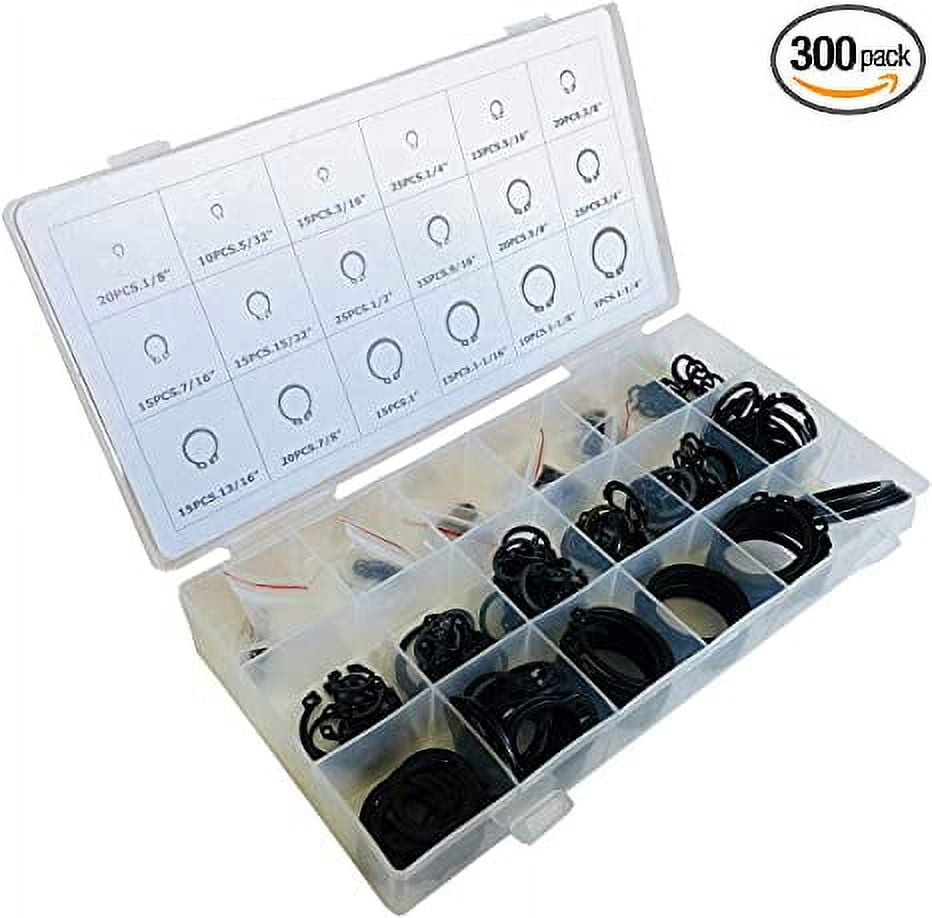 300 Piece Snap Ring Assortment SAE - Walmart.com