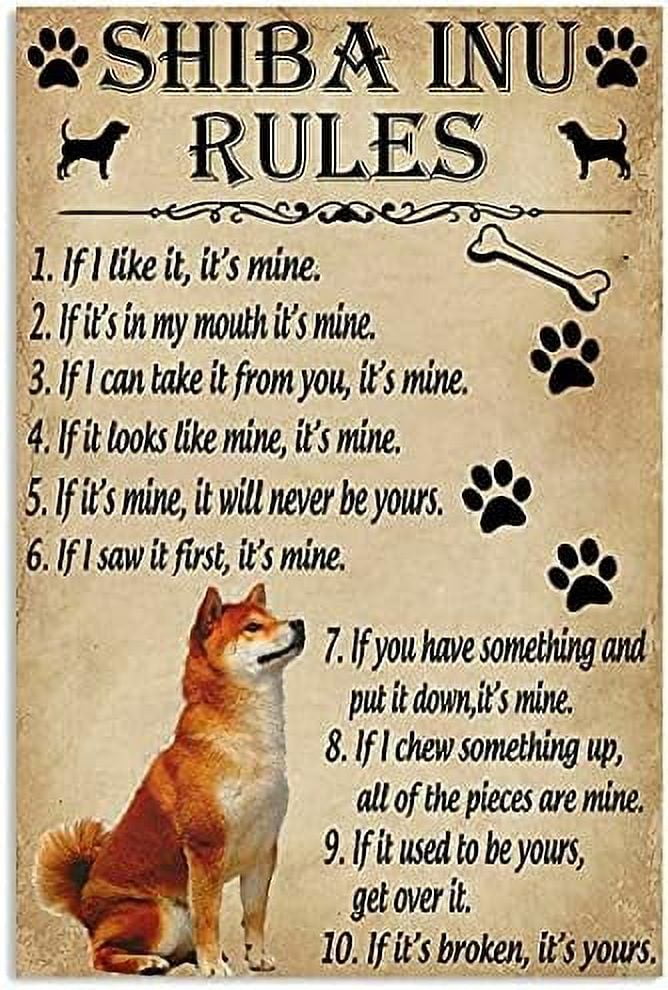 300 Piece Wooden Puzzle for Adults Funny Rules for Your Dog Shiba Inu ...