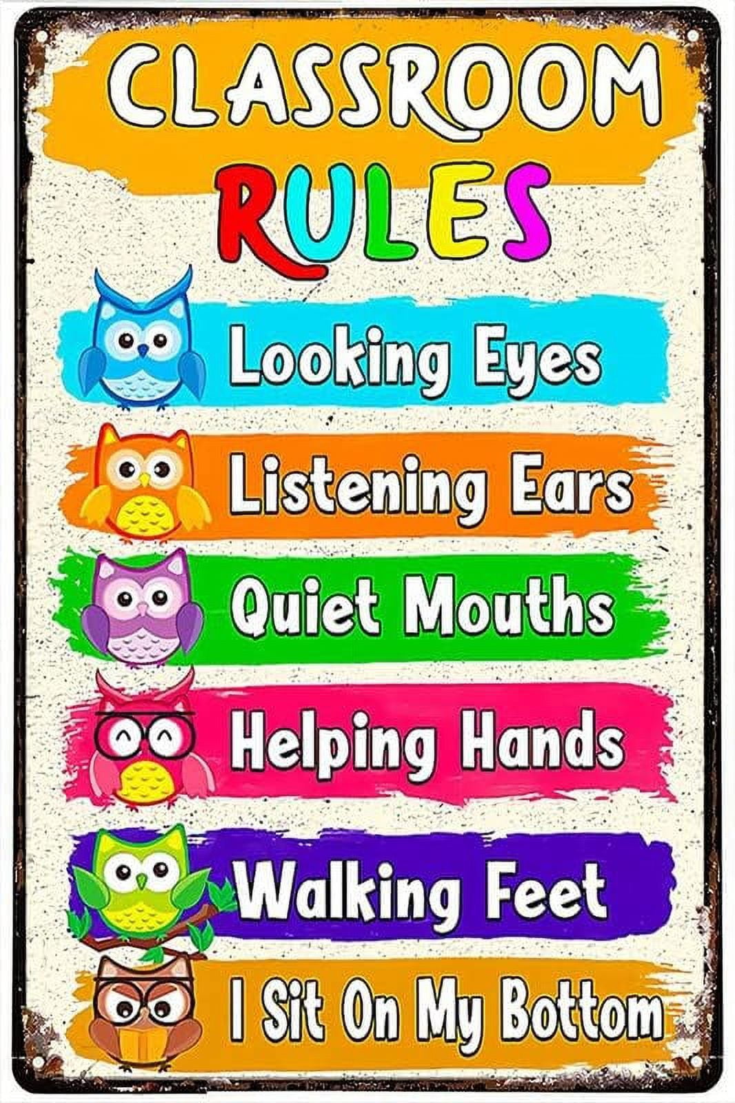 300 Piece Wooden Puzzle for Adults Owl Classroom Rules Looking Eyes ...