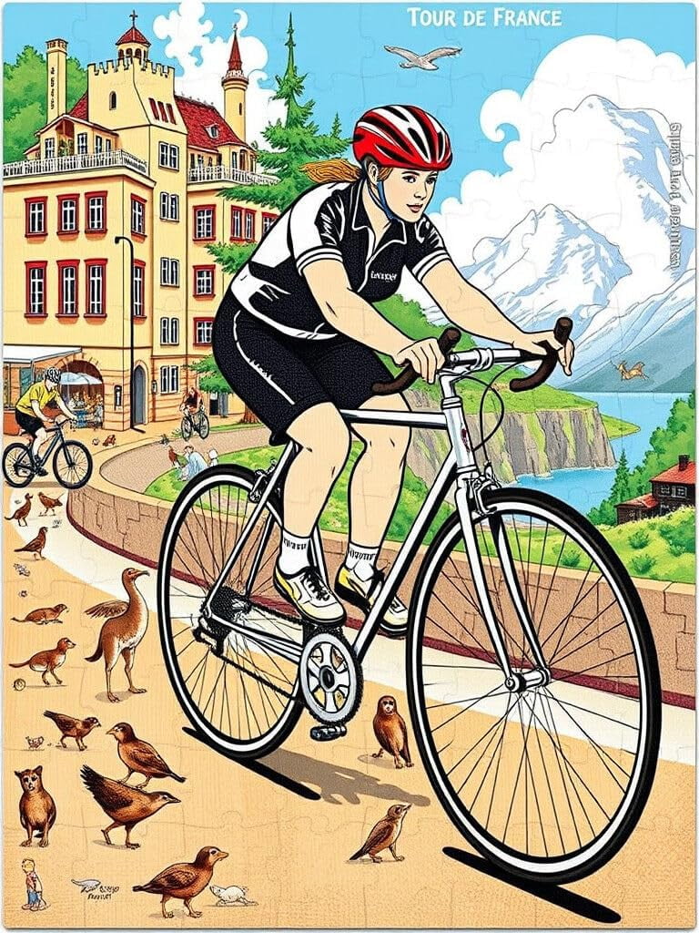 300 Piece Wooden Puzzle for Adults Thomann 1925 Tour De France Bicycle ...