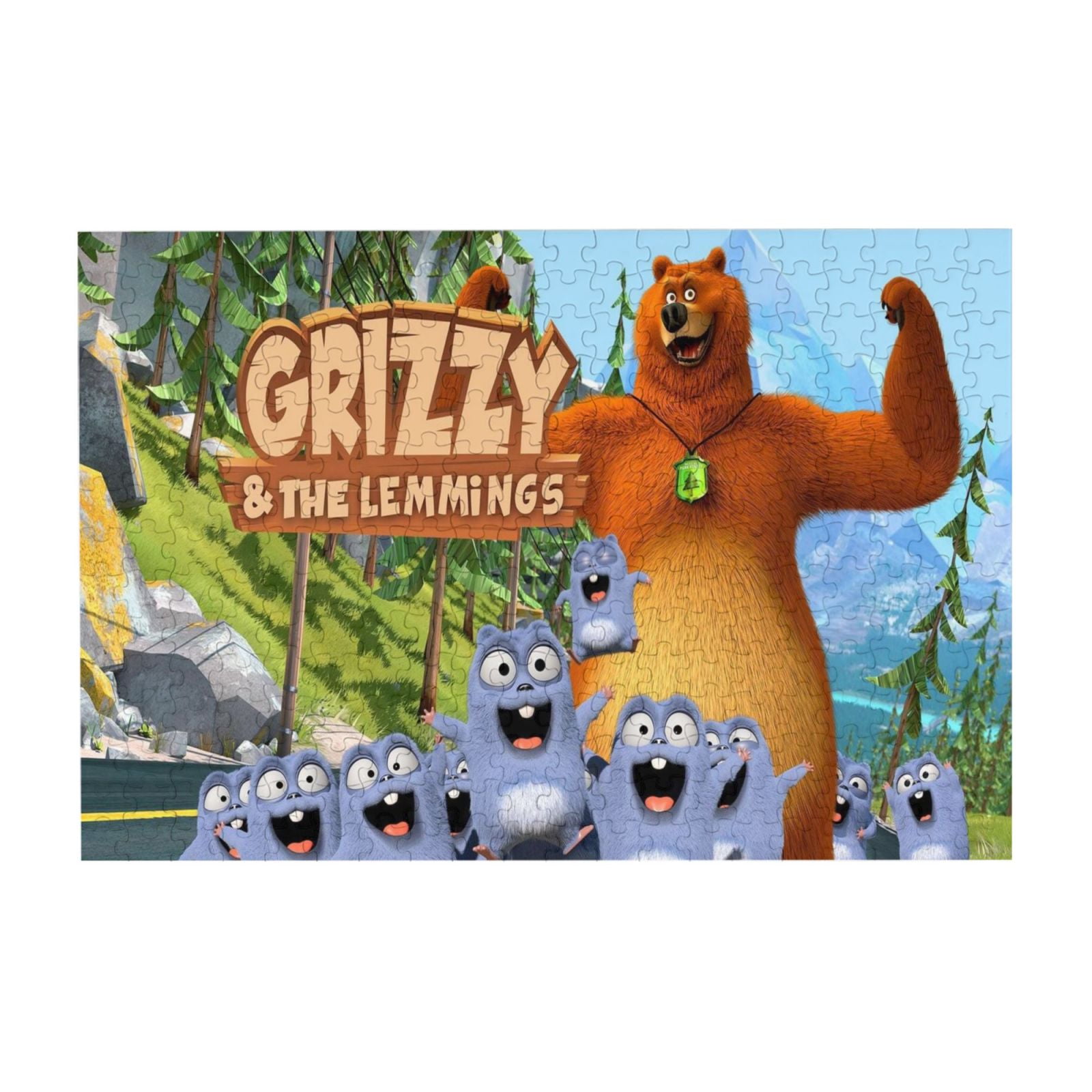 300 Piece Wooden Puzzles Grizzy and the Lemmings Jigsaw Puzzles for ...