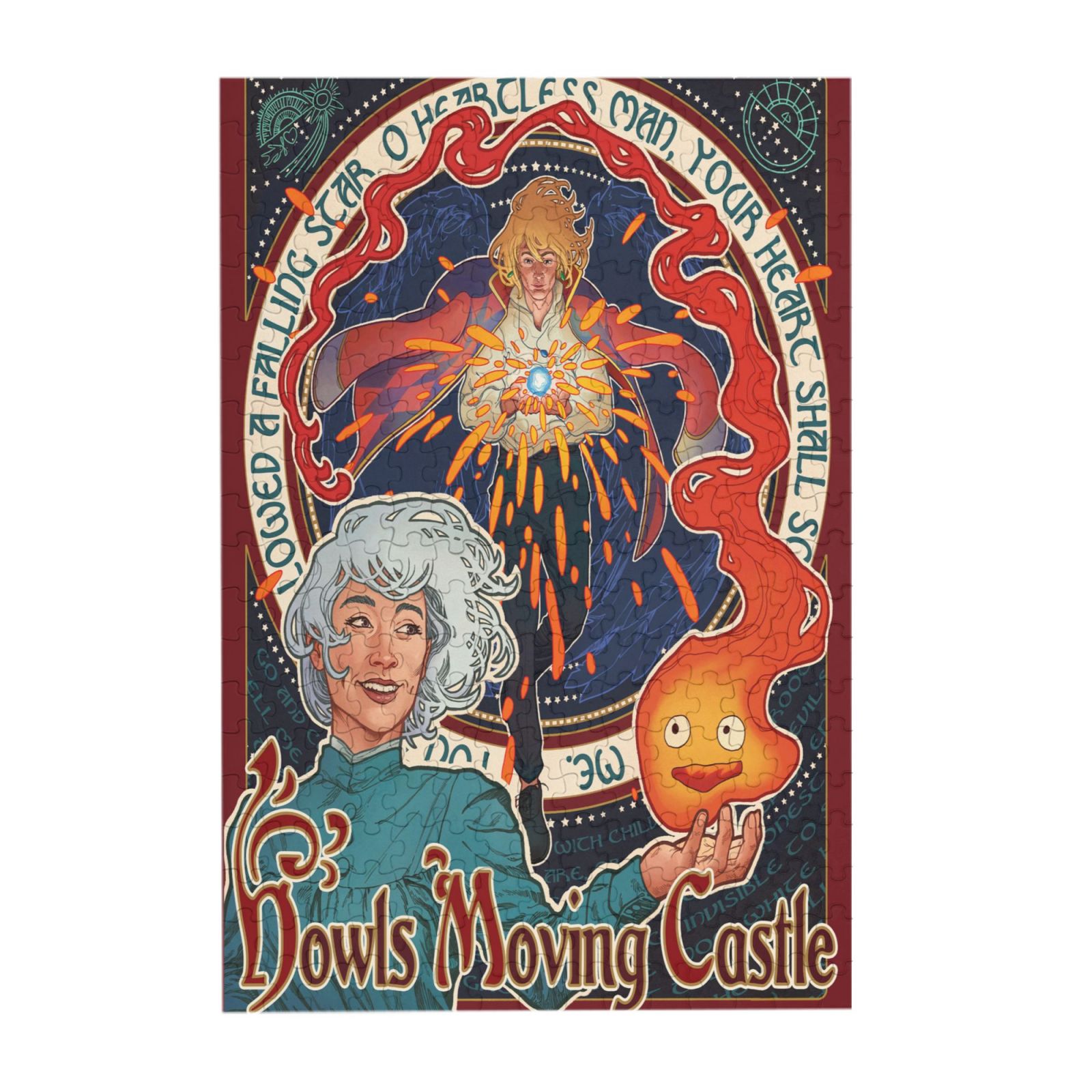 300 Piece Wooden Puzzles Howls Moving Castl Jigsaw Puzzles for Adults ...