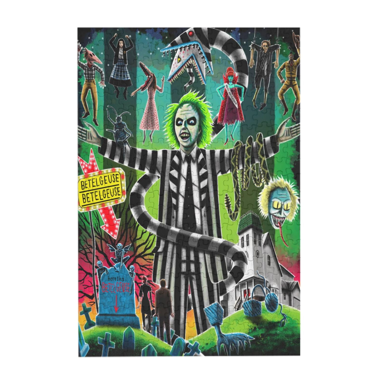 300 Pieces Beetlejuice Jigsaw Puzzles for Adults Cartoon Wooden Puzzle ...