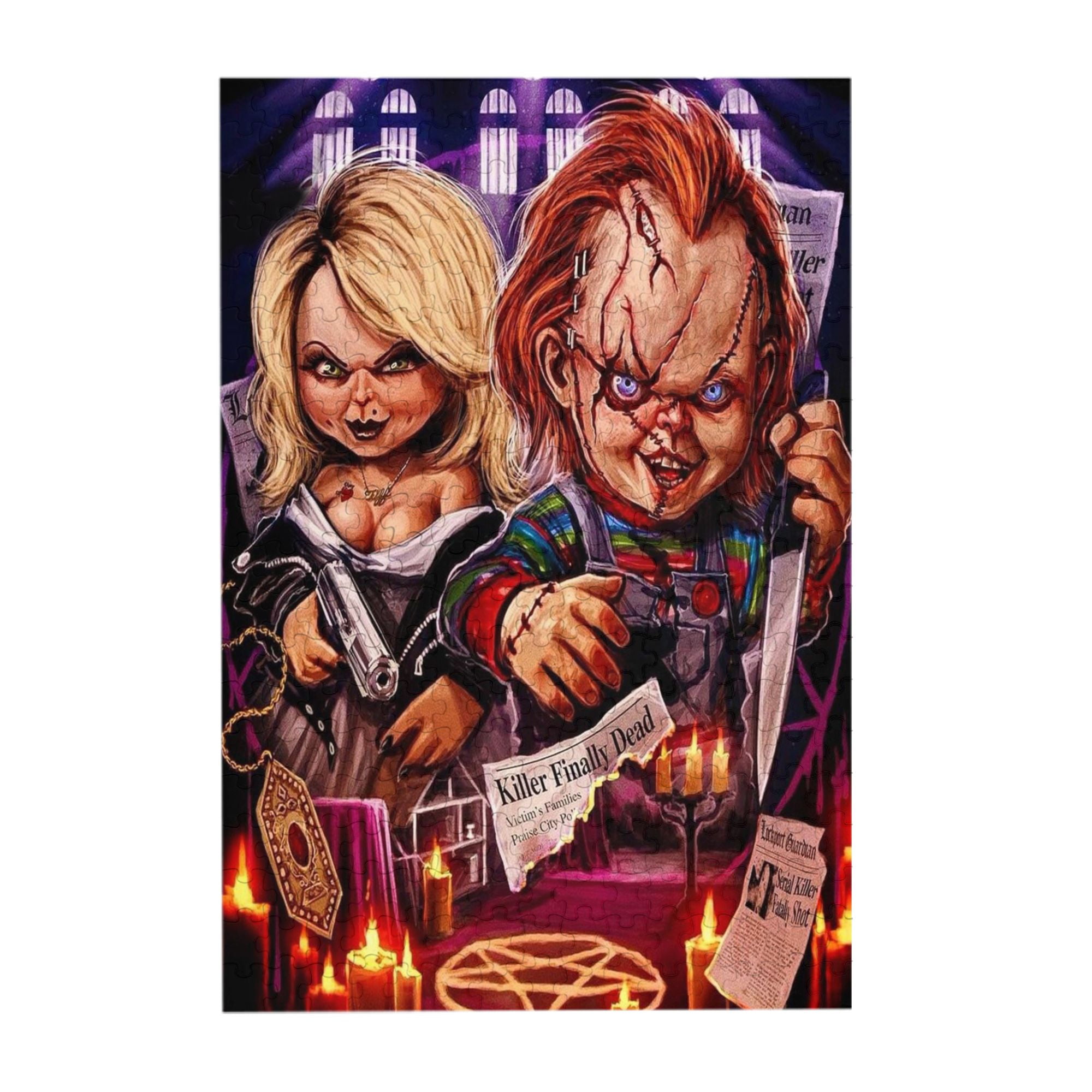300 Pieces Bride of Chucky And Tiffany Puzzle for Adults and Teenagers ...