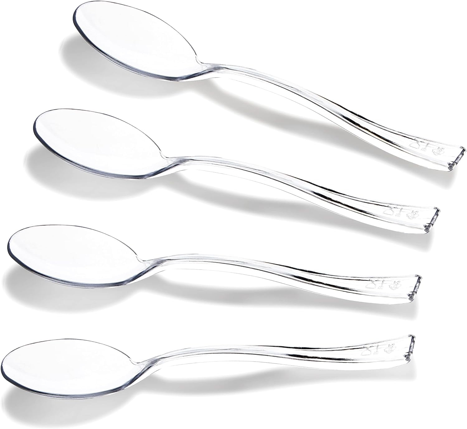 300 Pieces Clear Plastic Mini Spoons for Desserts 4 Inches Clear ...