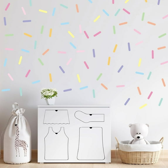 300 Pieces Confetti Wall Decals Removable Peel and Stick Sprinkle Wall ...