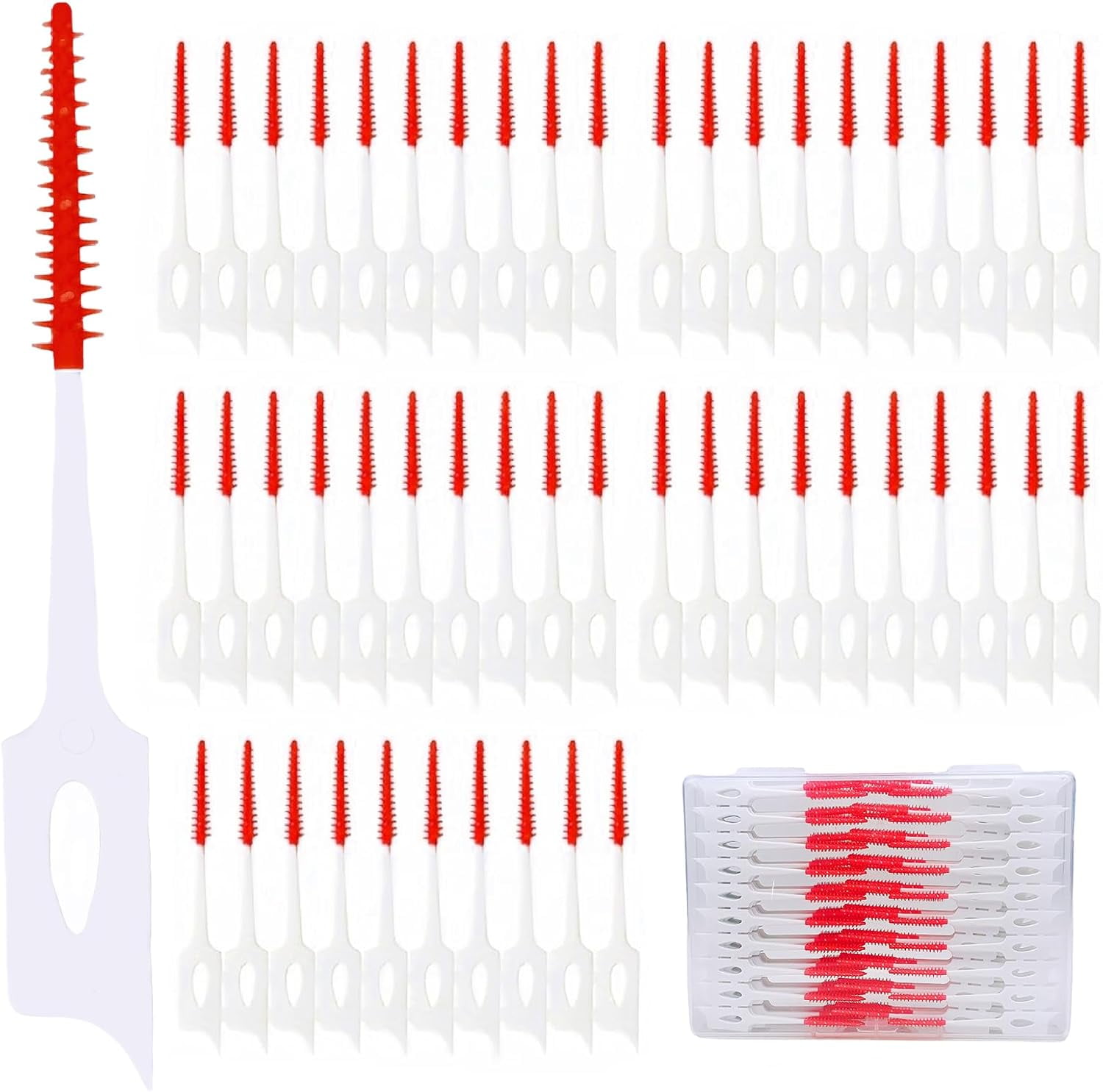 300 Pieces Dual-Use Interdental Brushes Soft Silicone, Disposable ...