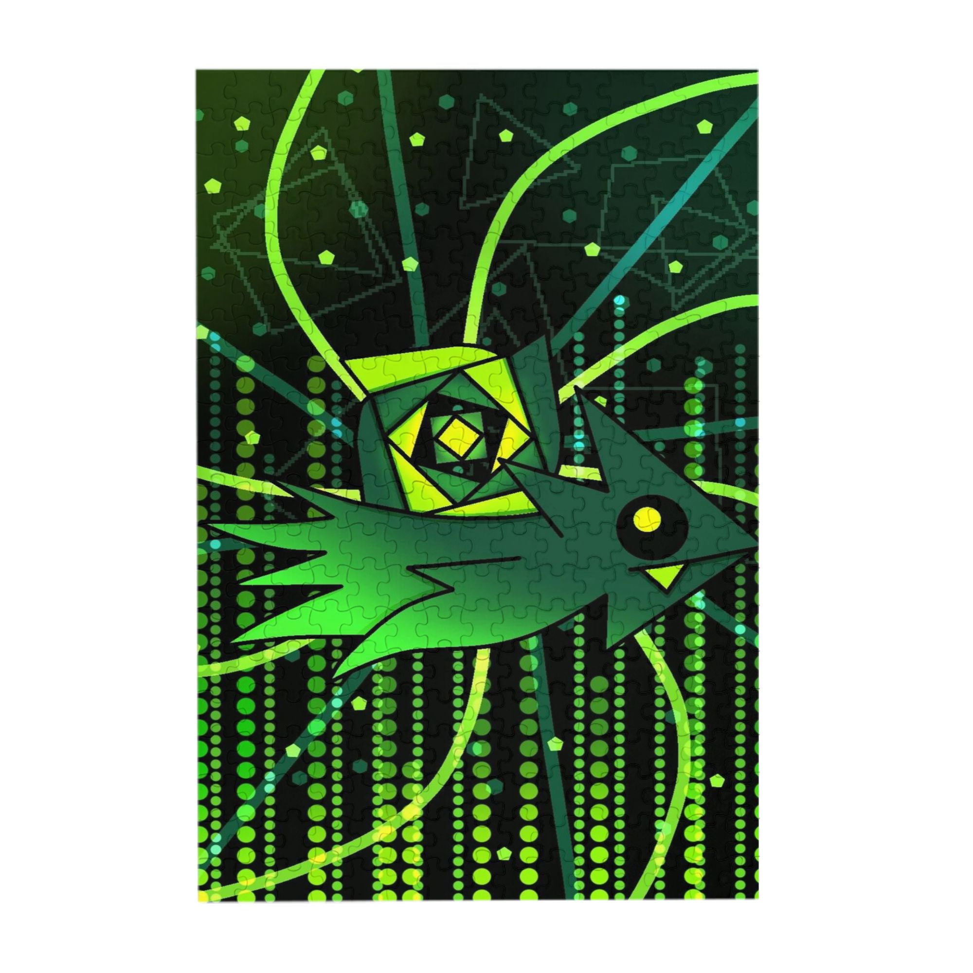 300 Pieces Geometry Dash Wooden Jigsaw Puzzles Educational Intellectual ...