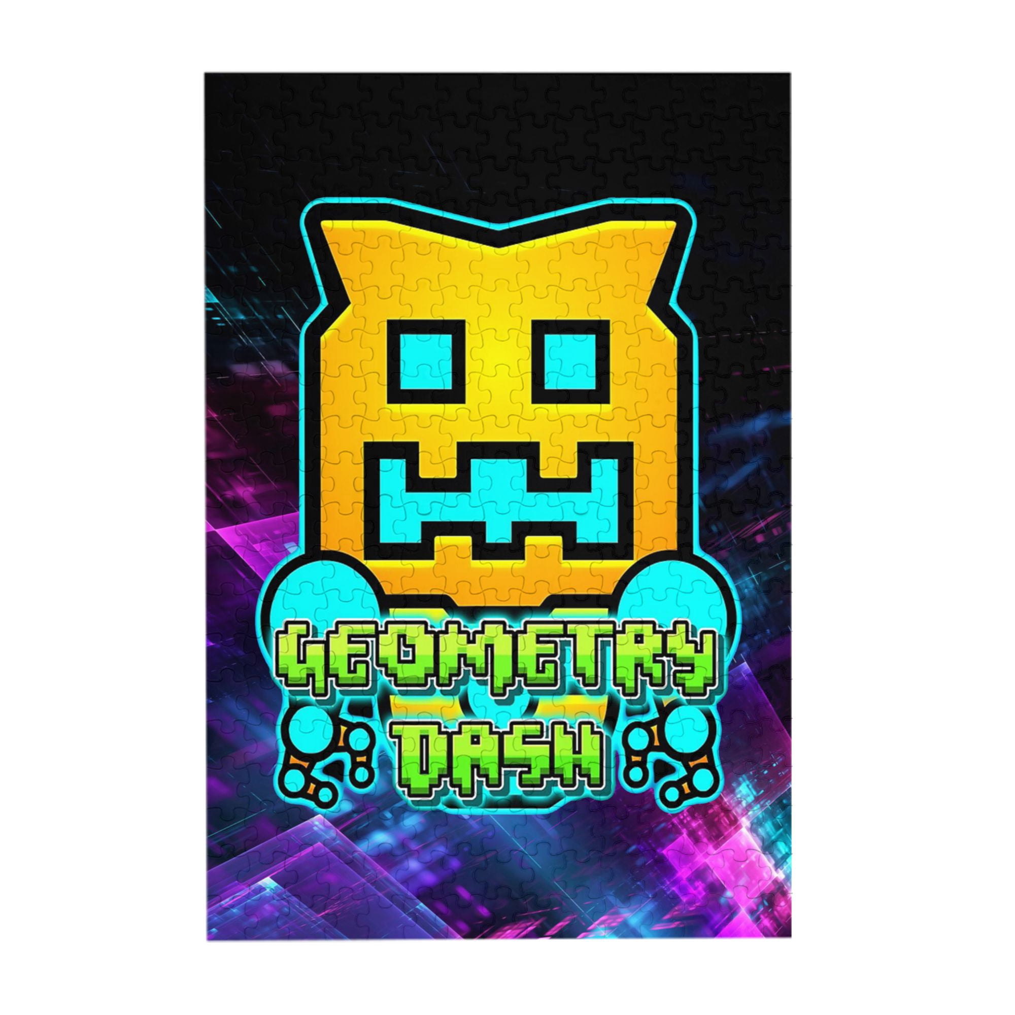 300 Pieces Geometry Dash Wooden Jigsaw Puzzles Educational Intellectual ...