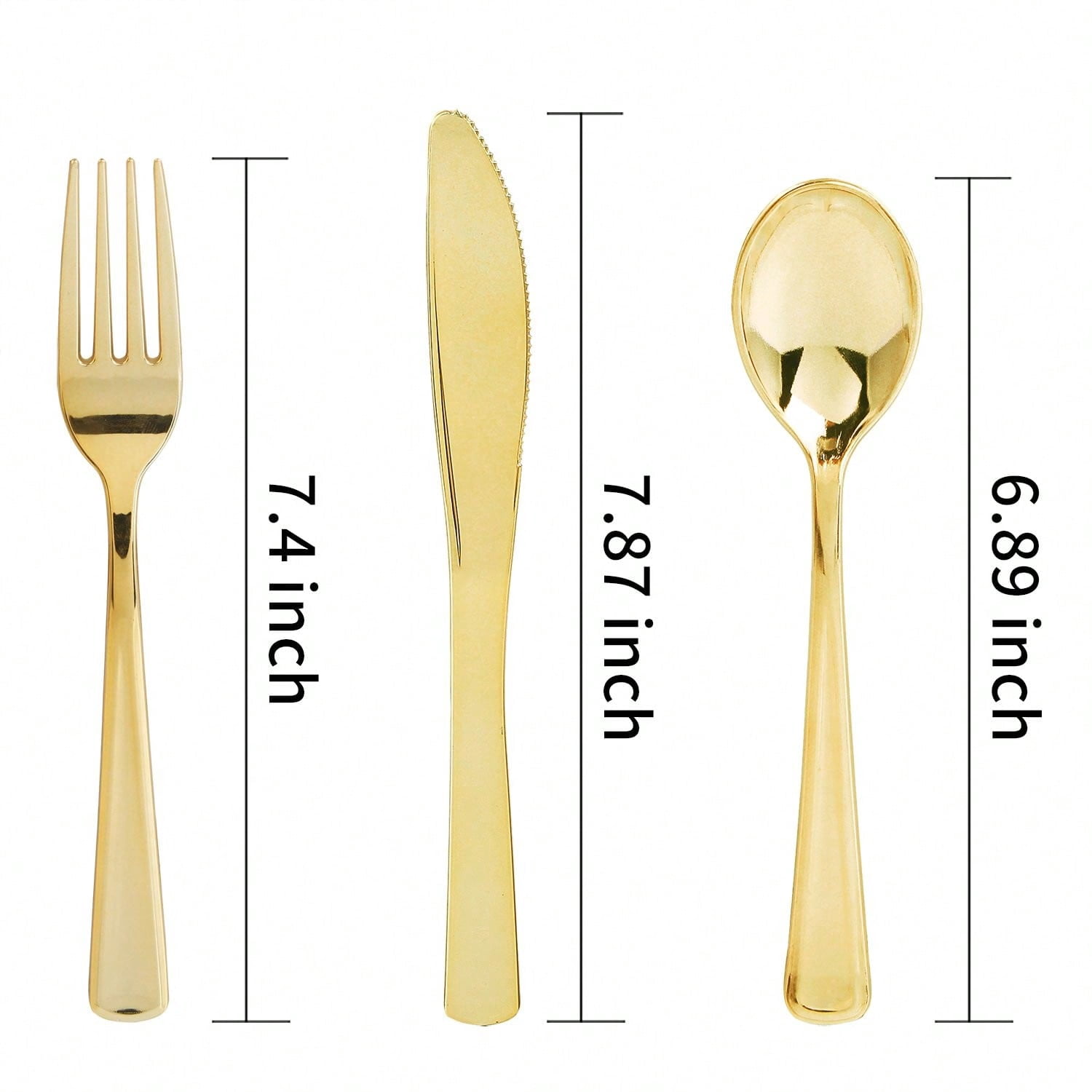 300 Pieces Gold Plastic Silverware Gold Cutlery Plastic Dinnerware Set ...
