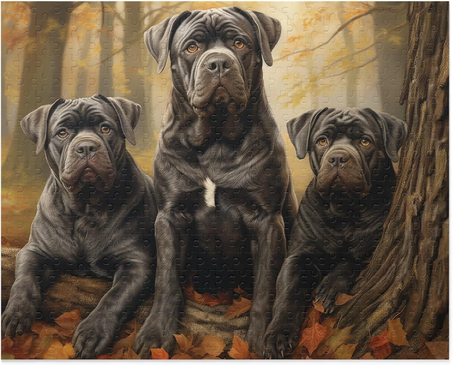 300 Pieces Jigsaw Puzzle Cane Corso Dogs in Autumn Park Jigsaw Puzzle ...