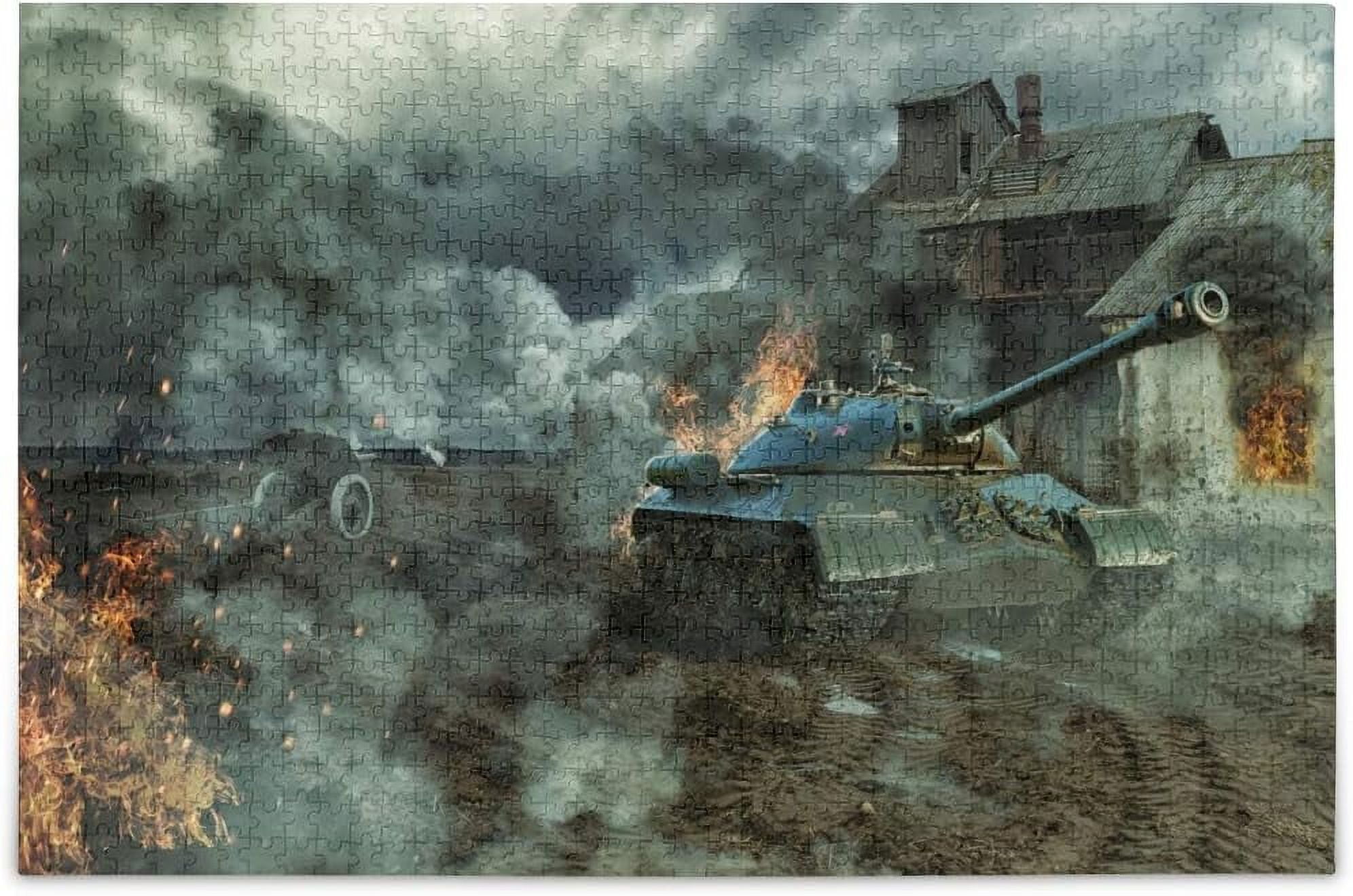 300 Pieces Jigsaw Puzzles for Adults Kids The Battle of Tanks Military ...