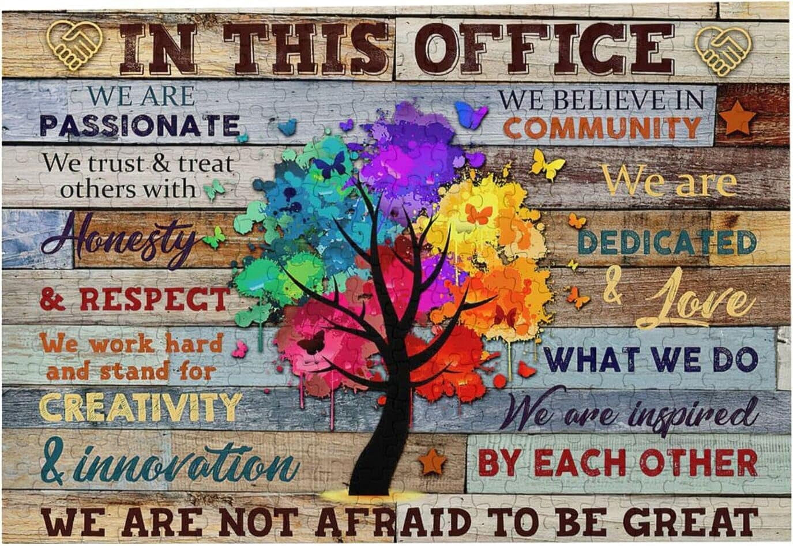 300 Pieces Office Teamwork Wooden Jigsaw Puzzles Office Inspirational ...