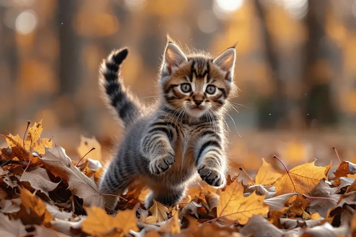 300 Pieces Puzzle for Adult Cat in A Flower Garden Wooden Jigsaw ...