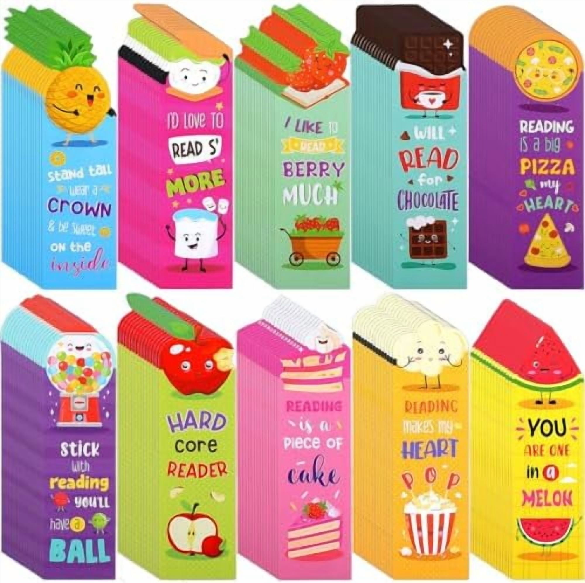 300 Pieces Scratch and Sniff Scented Bookmarks Kids Fruit Food Theme ...