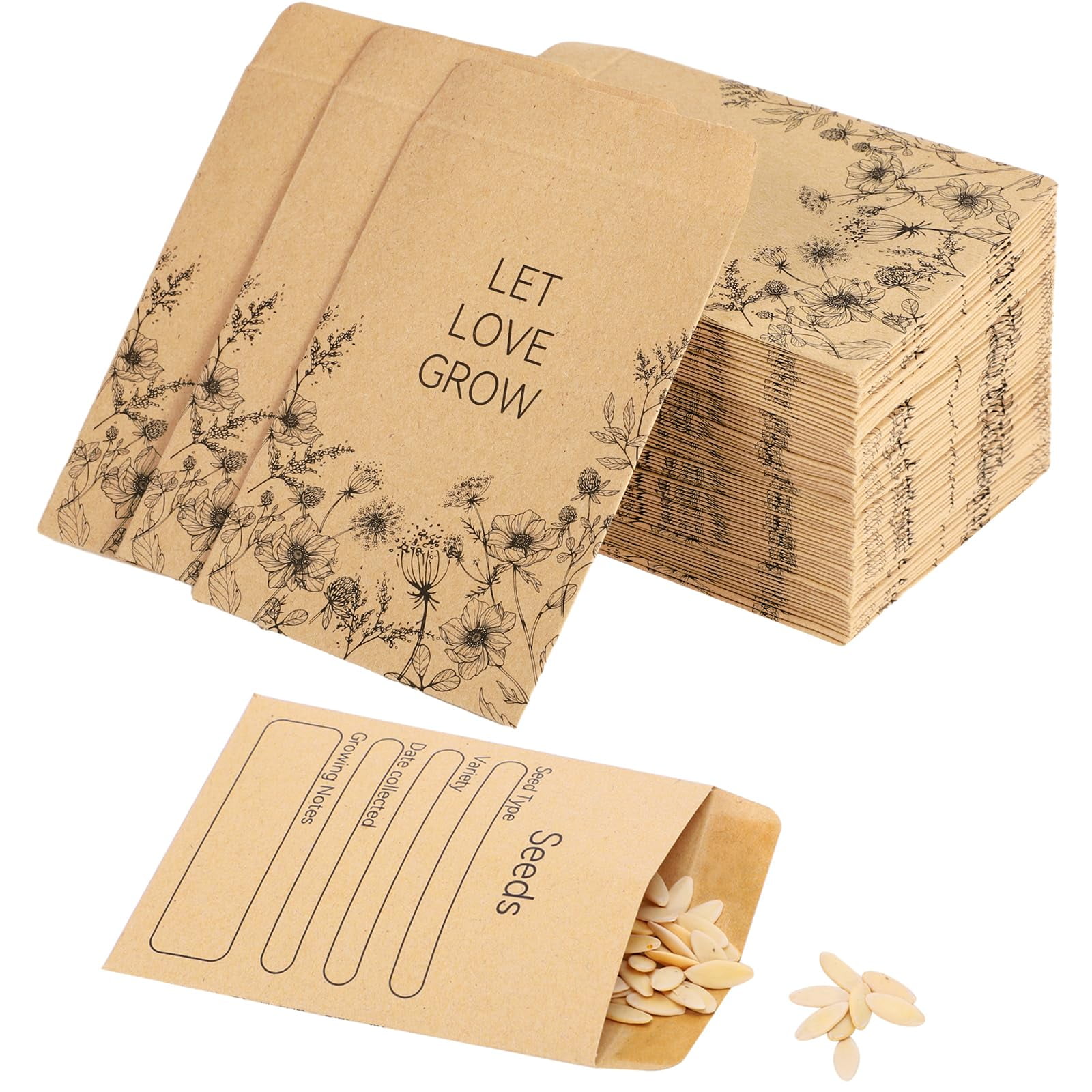 300 Pieces SeedEGSC Envelopes 3.15 x 2.36in Seed Packets Envelope with ...