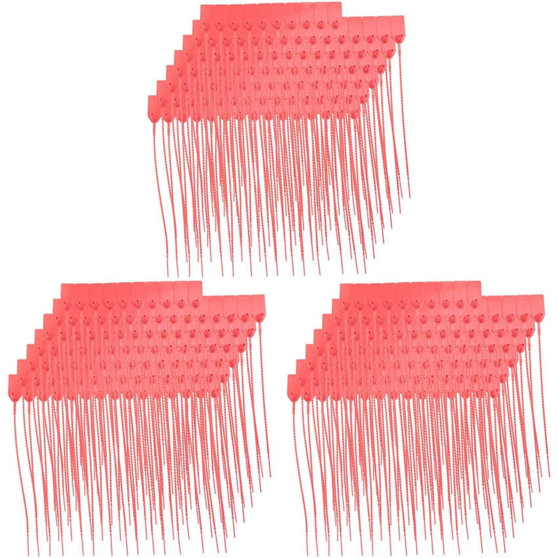 300 Plastic Tamper Seals, Numbered Zip Ties Tags,Disposable Self ...