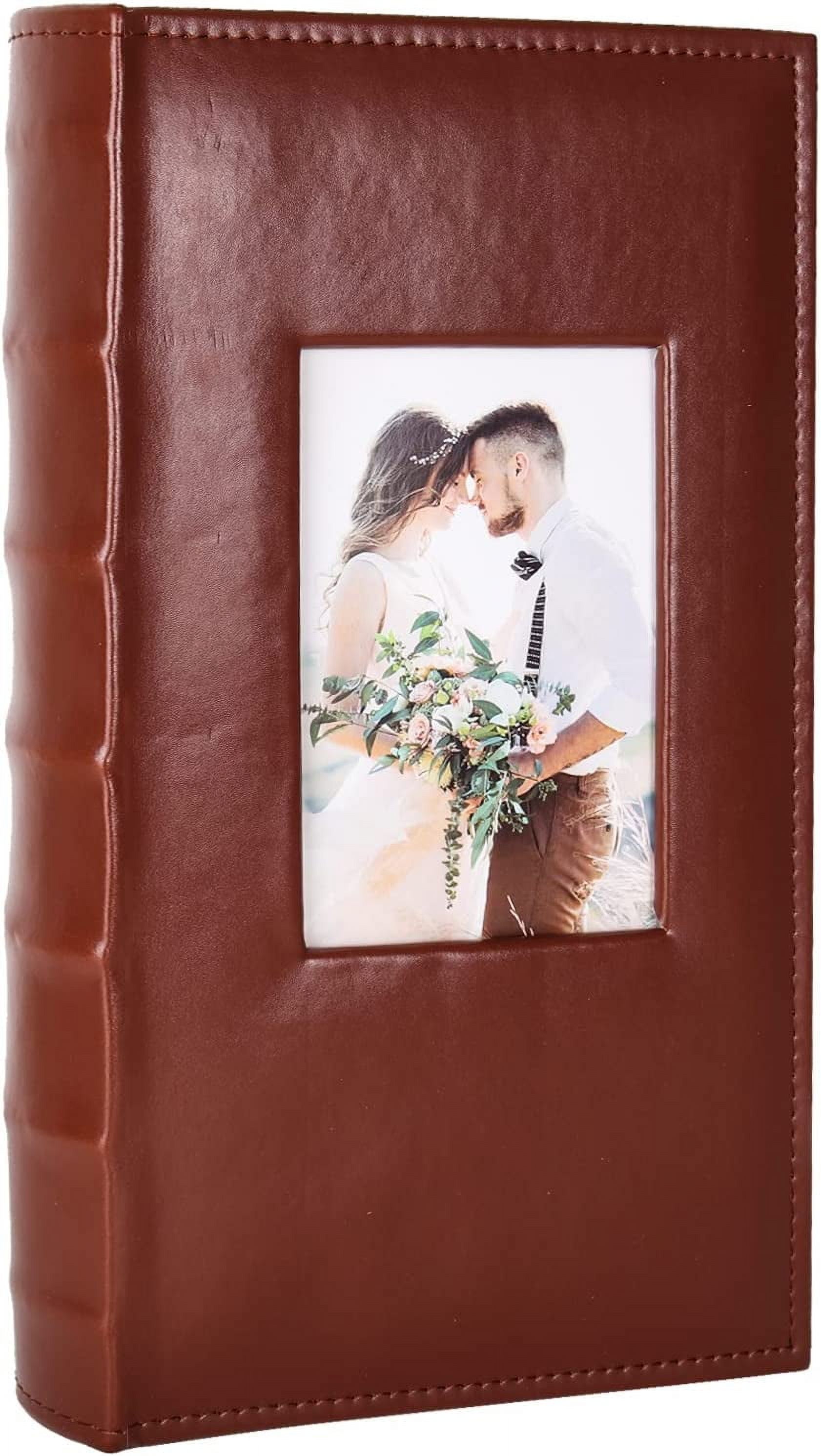 300 Pocket Photo Album 4x6 Small Photo Albums PU Leather Cover Wedding ...