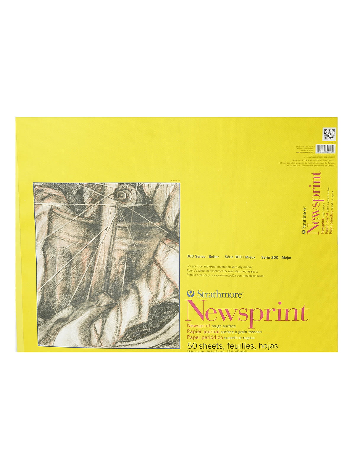 300 Series Newsprint Paper Pads rough, 50 sheets, 18 in. x 24 in. (pack ...