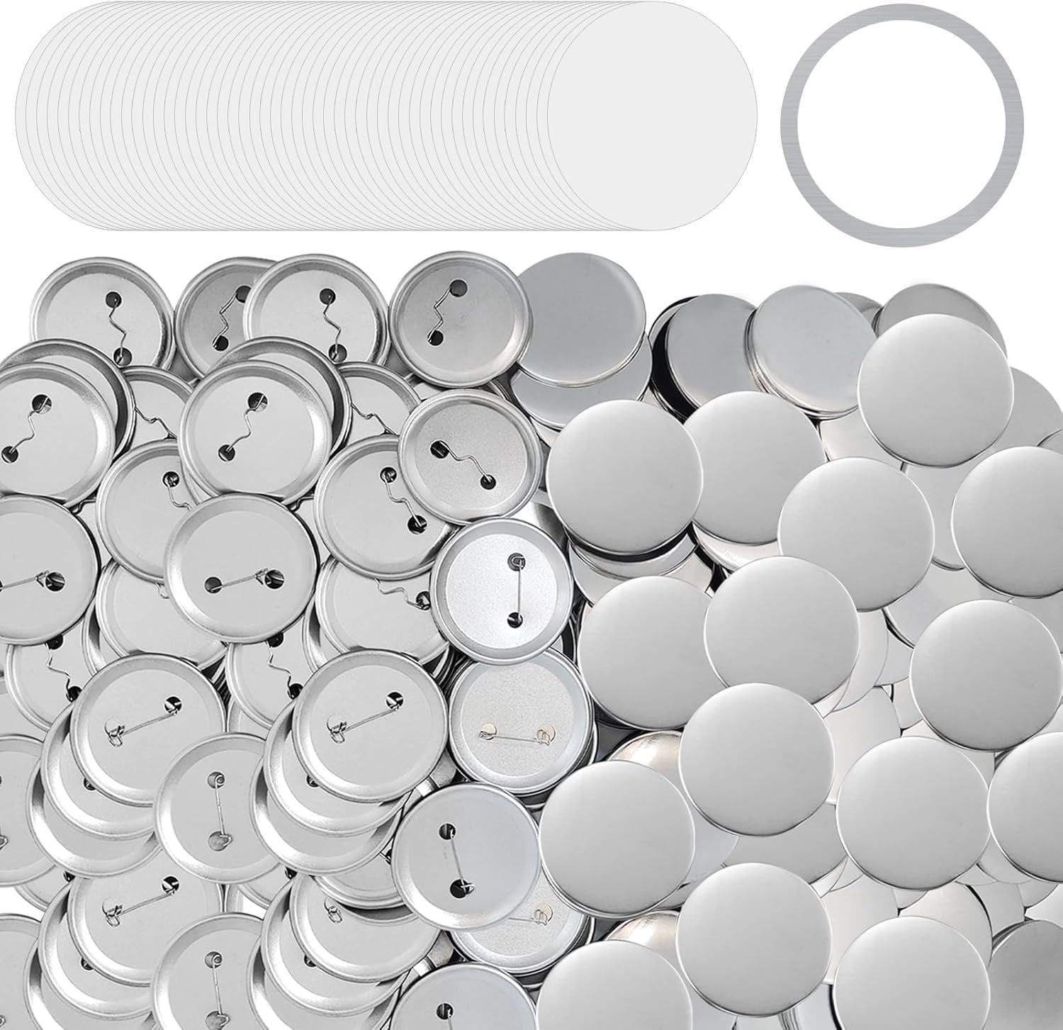 300 Sets 25mm/1" Button Maker Supplies, Complete DIY Supplies for ...