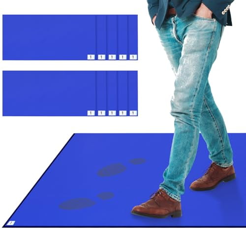 300 Sheets 24" x 36" Sticky Rubber Mat Tacky Blue Adhesive Basketball ...