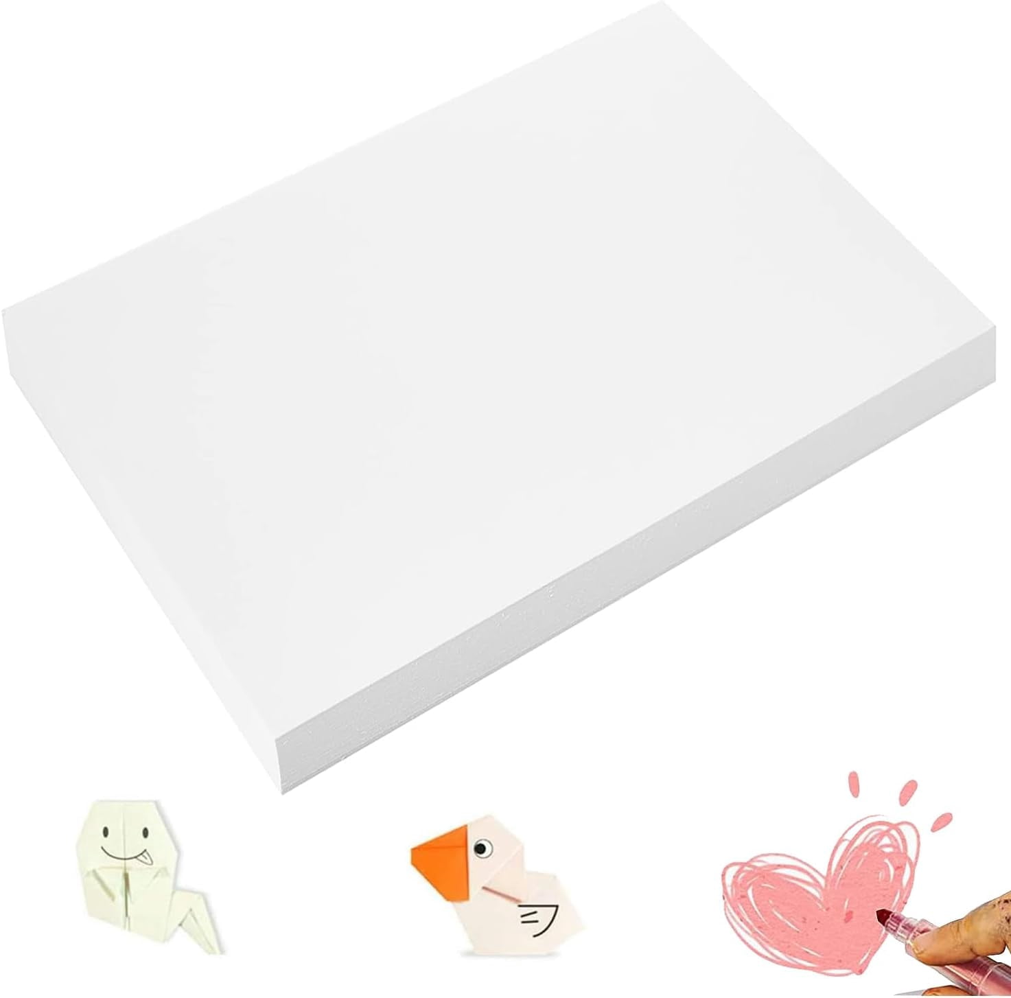300 Sheets Arts Craft Paper for Drawing 18” x 24” White Construction ...