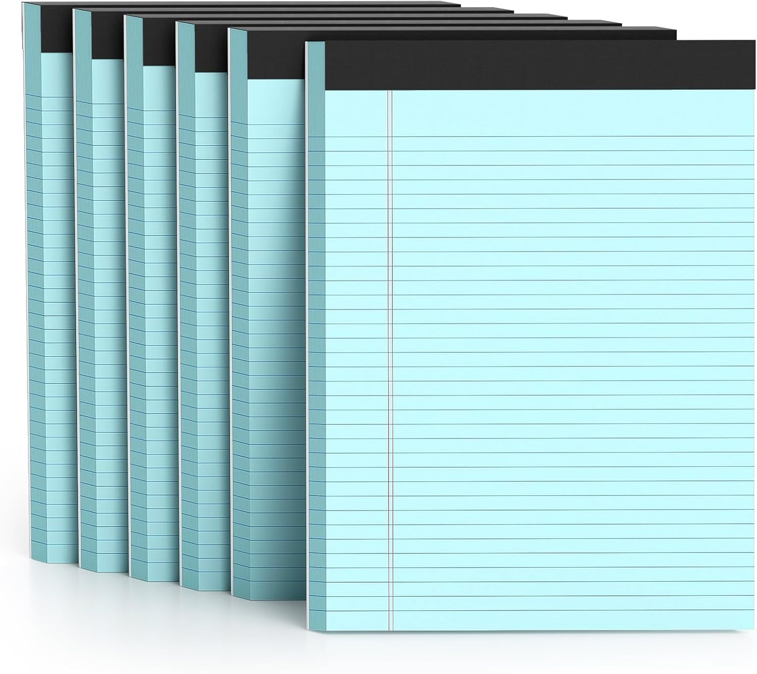 300 Sheets Blue Legal Pads 8.5 x 11 College Ruled Paper 6-Pack Note ...