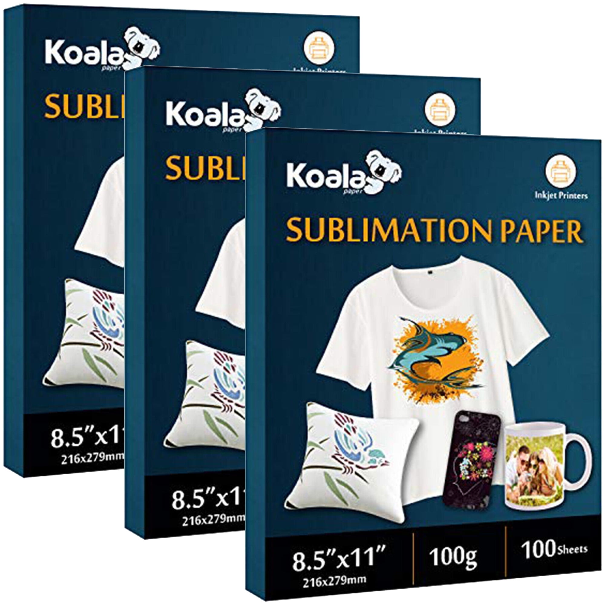 Koala Sticky Sublimation Paper 8.5x11 300 Sheets Bulk High Tacky ...