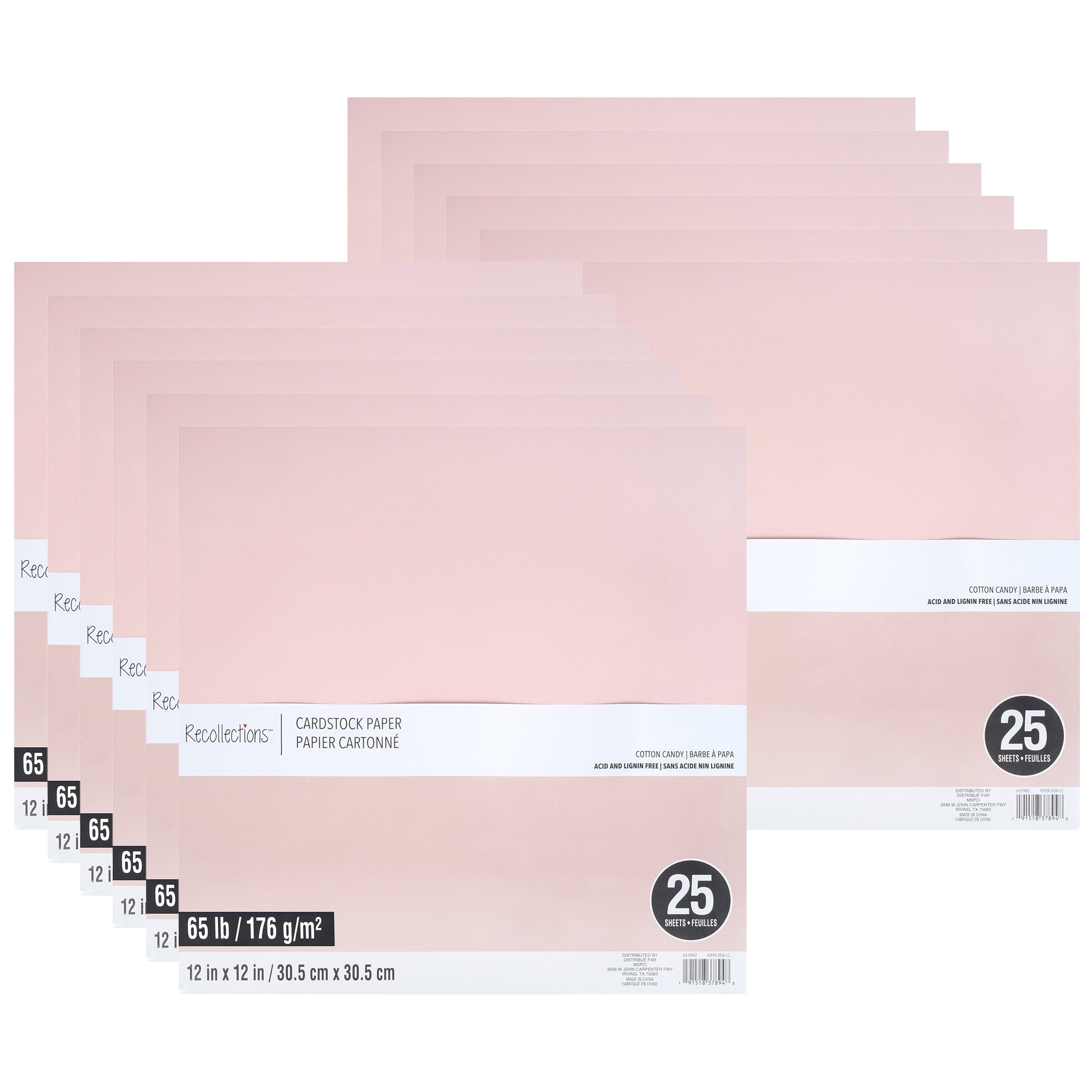 Recollections 300 Sheets Cotton Candy 12" x 12" Cardstock Paper - Acid ...