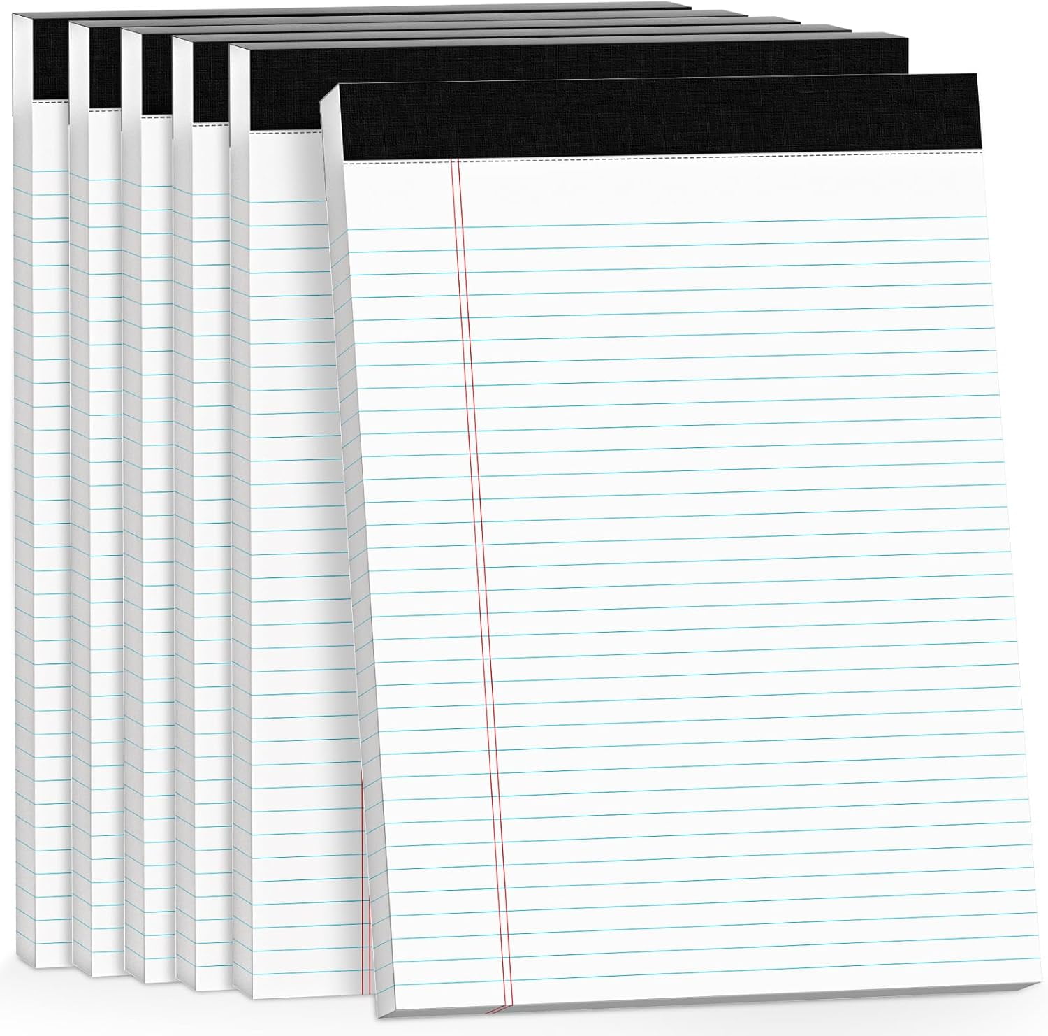 300 Sheets Legal Pads 8.5 x 11 College Ruled 6-Pack White Paper Note ...