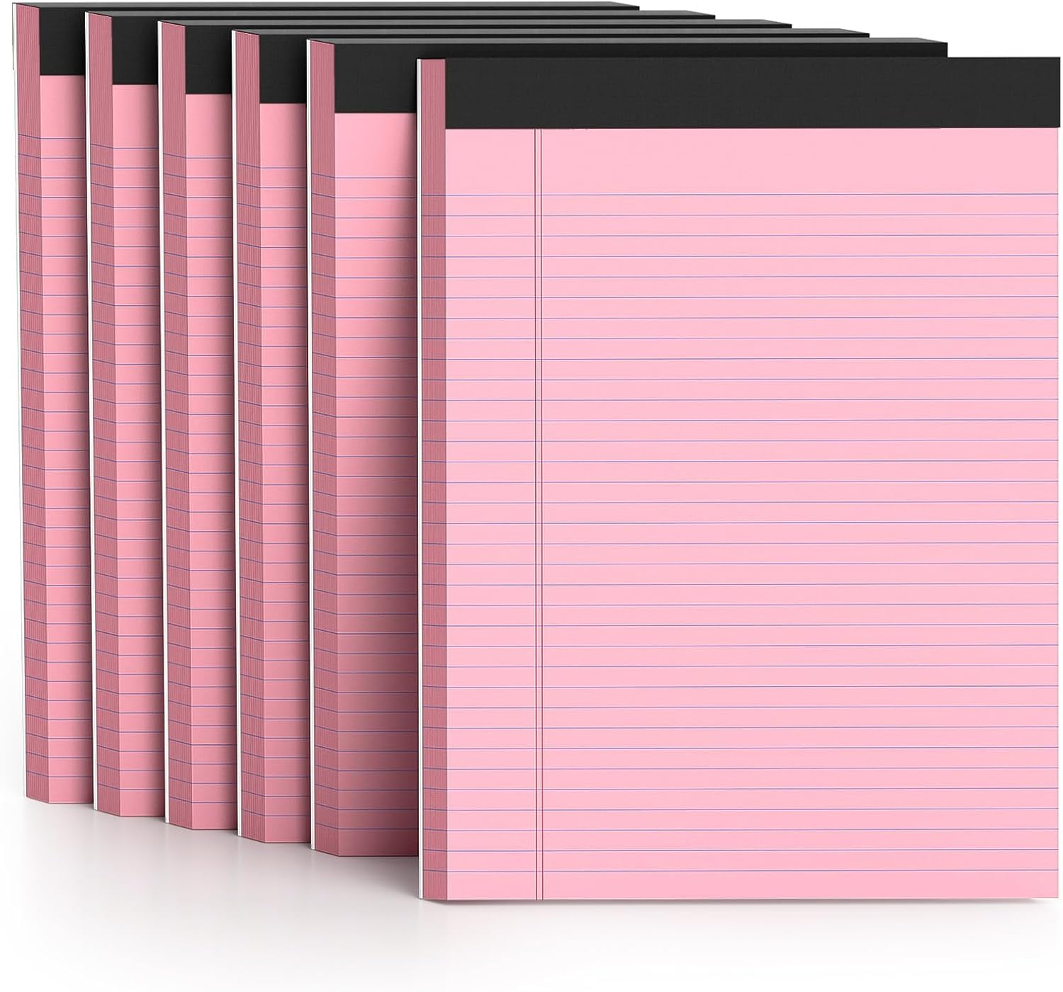 300 Sheets Pink Legal Pads 8.5 x 11 College Ruled Paper 6-Pack Note Pad ...
