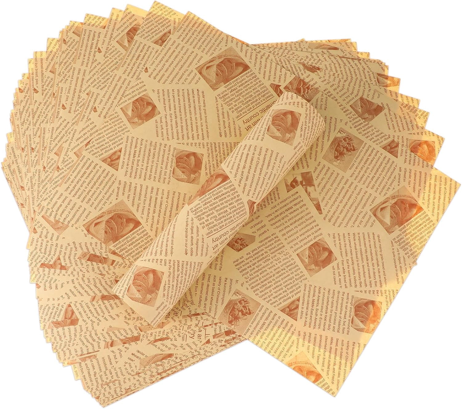 300 Sheets Sandwich Wrapping Paper, Printed Parchment Paper, Newspaper ...