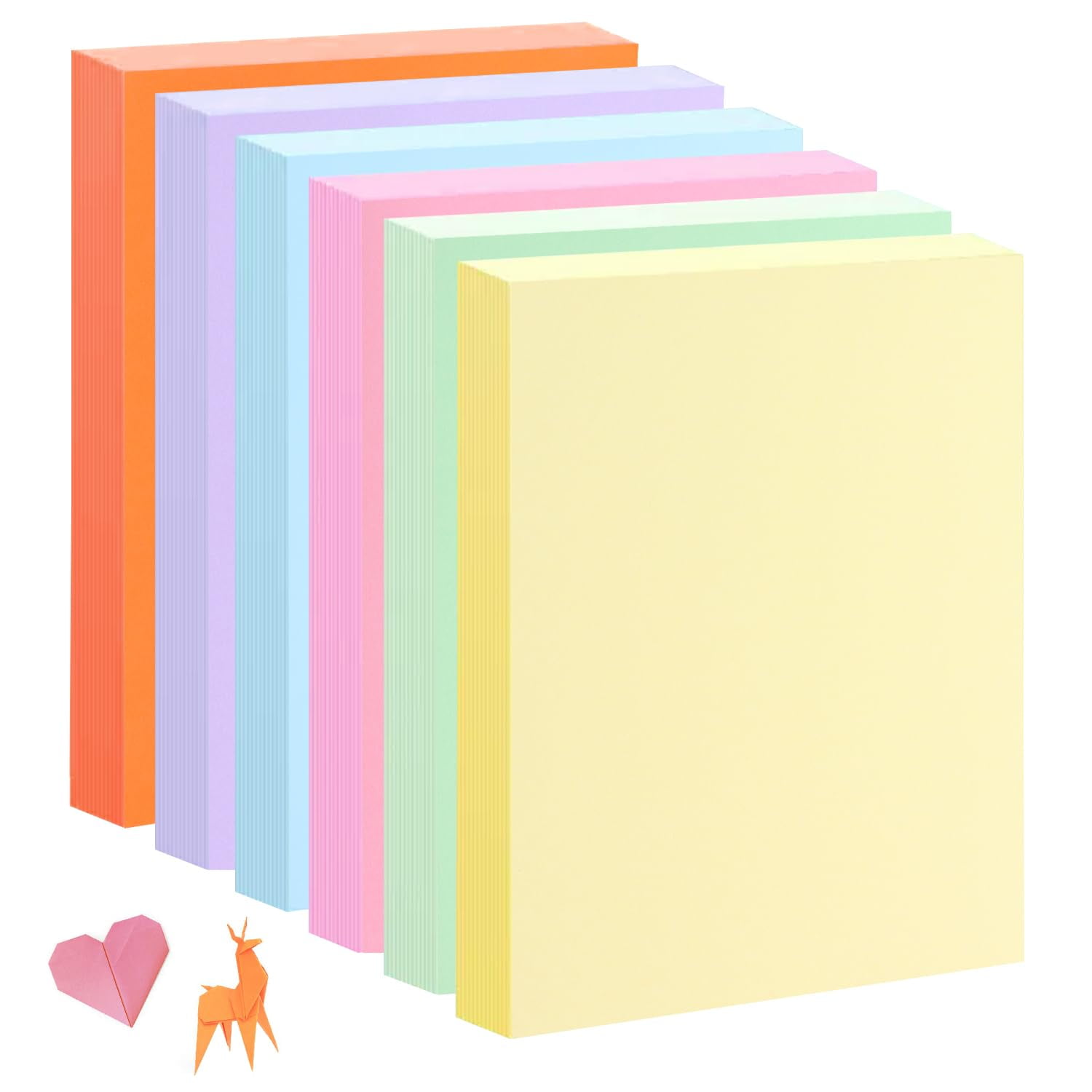 300 Sheets Thick Colored DHF10 Cardstock Paper Bulk 8.3 Inches, 6 ...