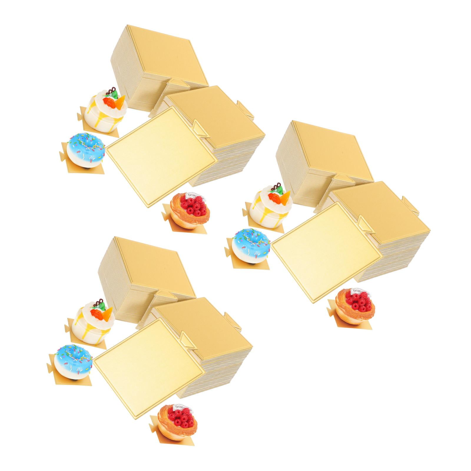 300 Sheets of Mini Cake Square Bases Cake Cardboard Trays Mousse Cake Display Bases Cake ...