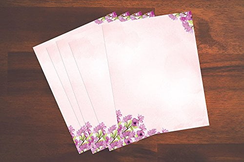 300 Stationery Writing Paper, with Cute Floral Designs Perfect for ...