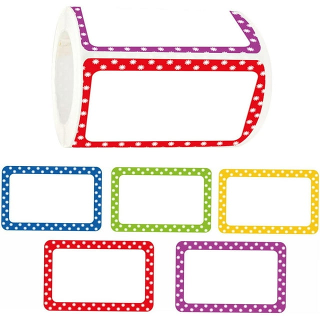 300 Sticker Name Tags Sticker Labels Self Sticky Organizer Office Plain ...