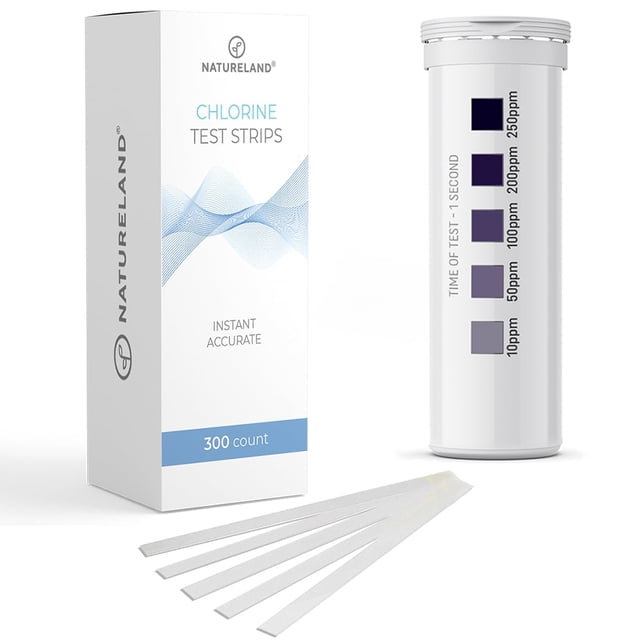 [300 Strips] Restaurant Chlorine Test Paper, 10-250 ppm (Value Pack ...