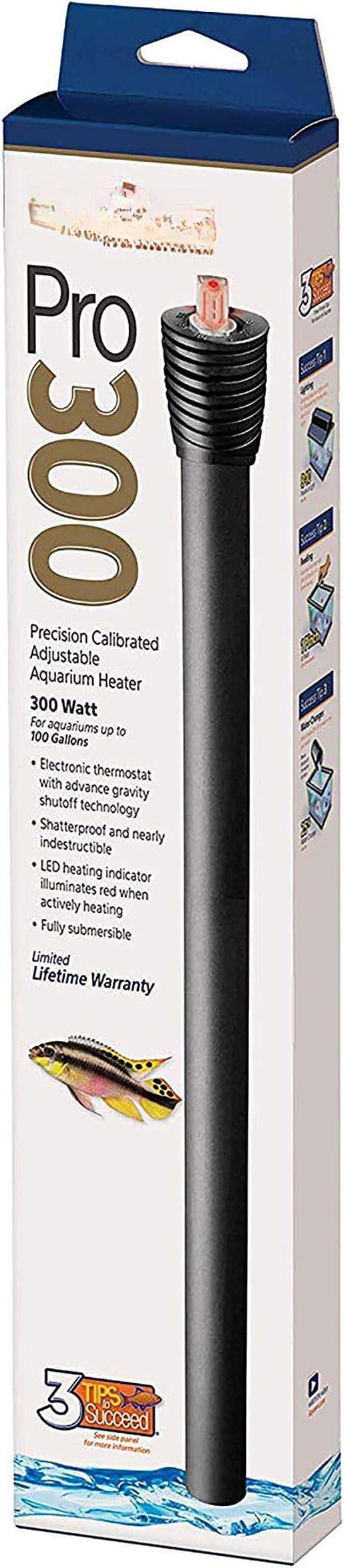 300 Submersible Aquarium Fish Tank Heater, 300 Watts, For Up To 100 ...