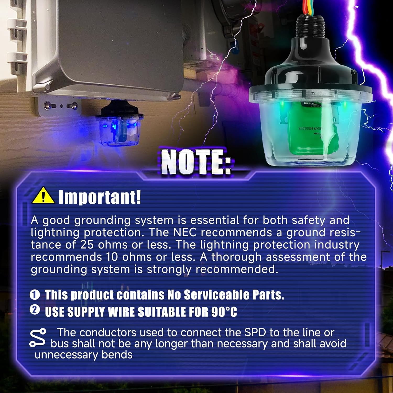 300- Surge Protection Device - Black - Walmart.com