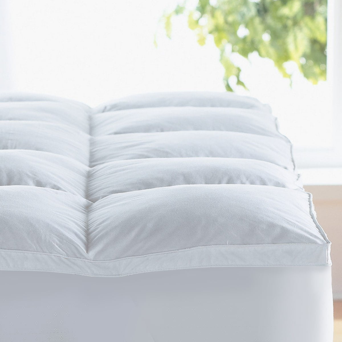 300 TC 100% Egyptian Cotton Hypoallergenic Down Alternative Mattress ...