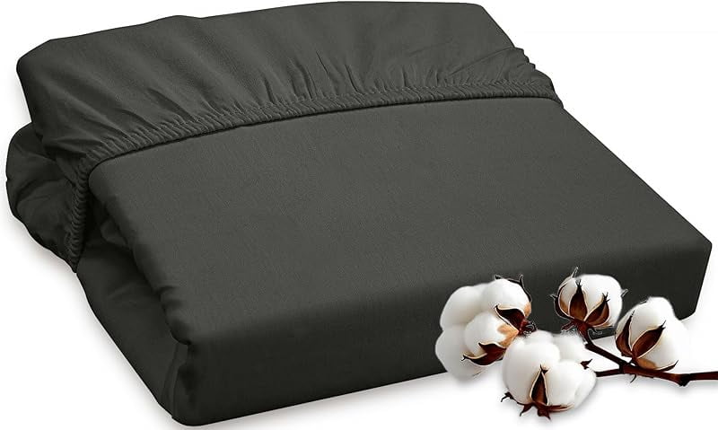 300 Thread Count 100% Long Staple Combed Cotton Fitted Sheet Full ...
