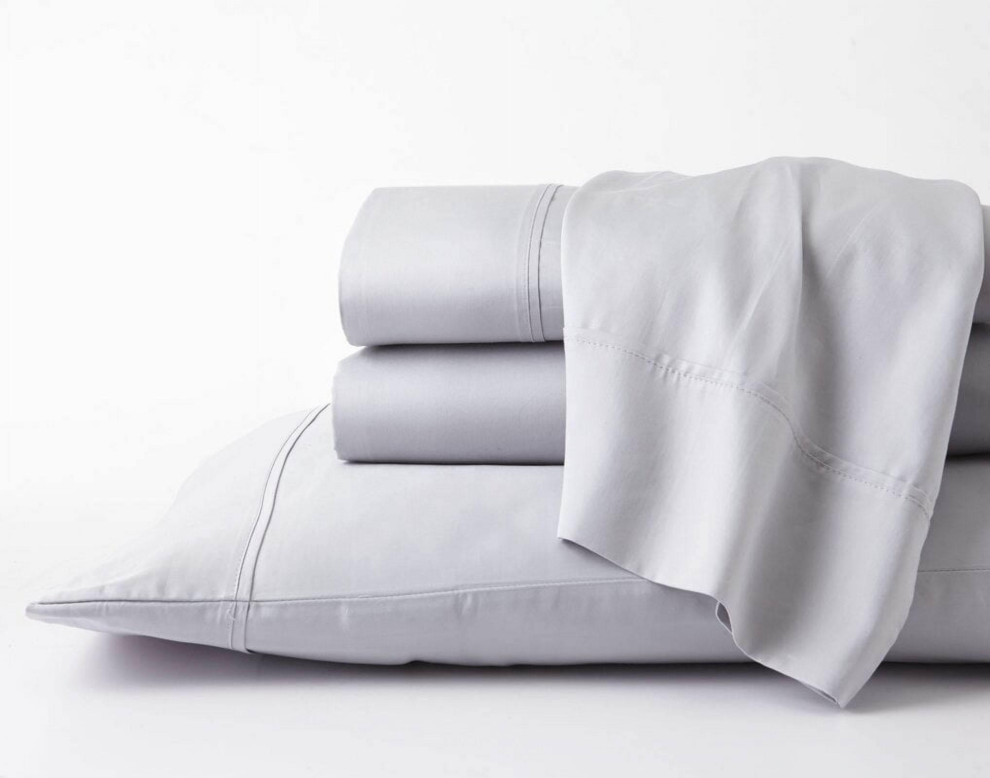 300-Thread Count Egyptian Cotton Queen Size Light Grey Color Sheet Set ...