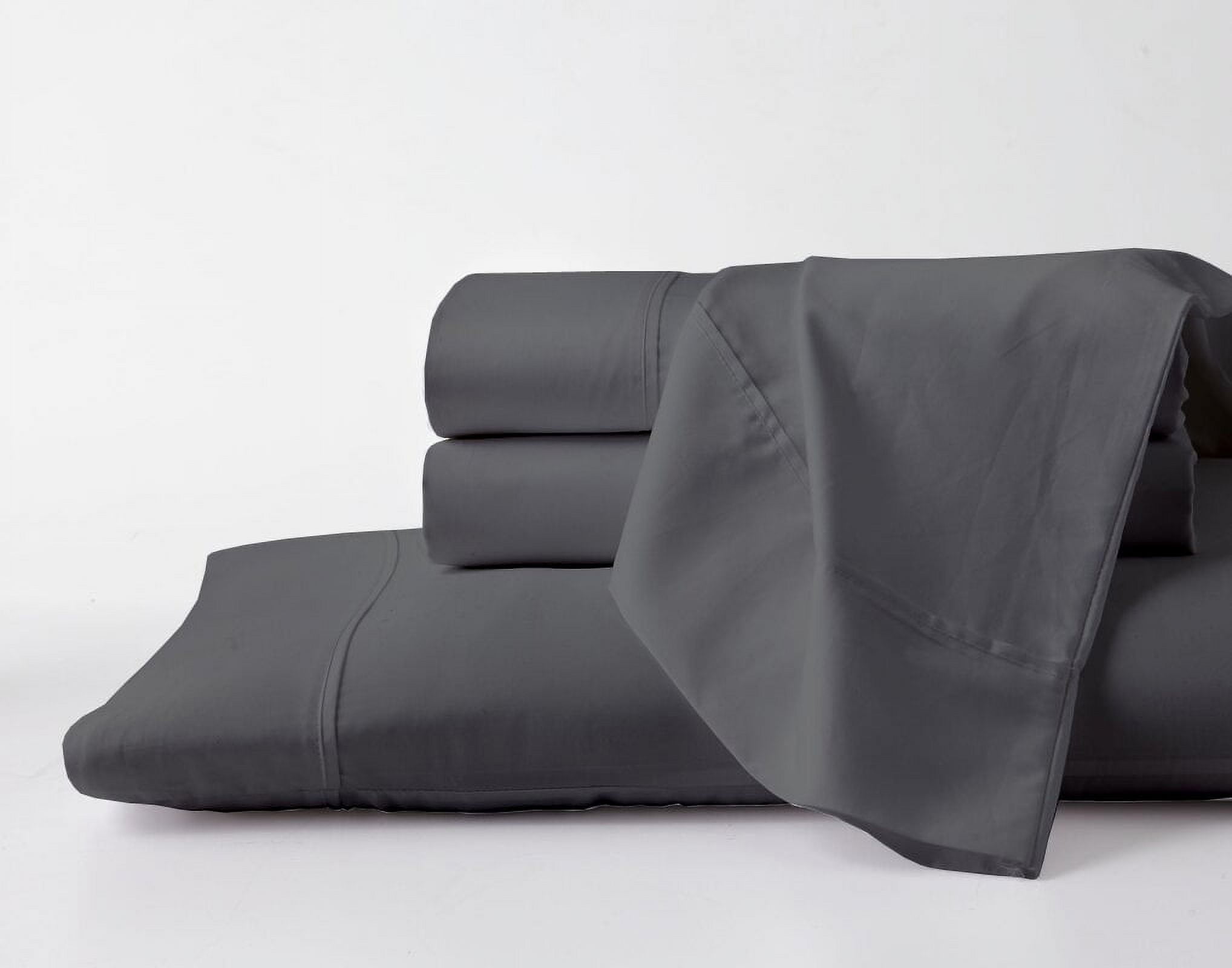 300-Thread Count Egyptian Cotton Twin XL Size Dark Grey Color Sheet Set ...