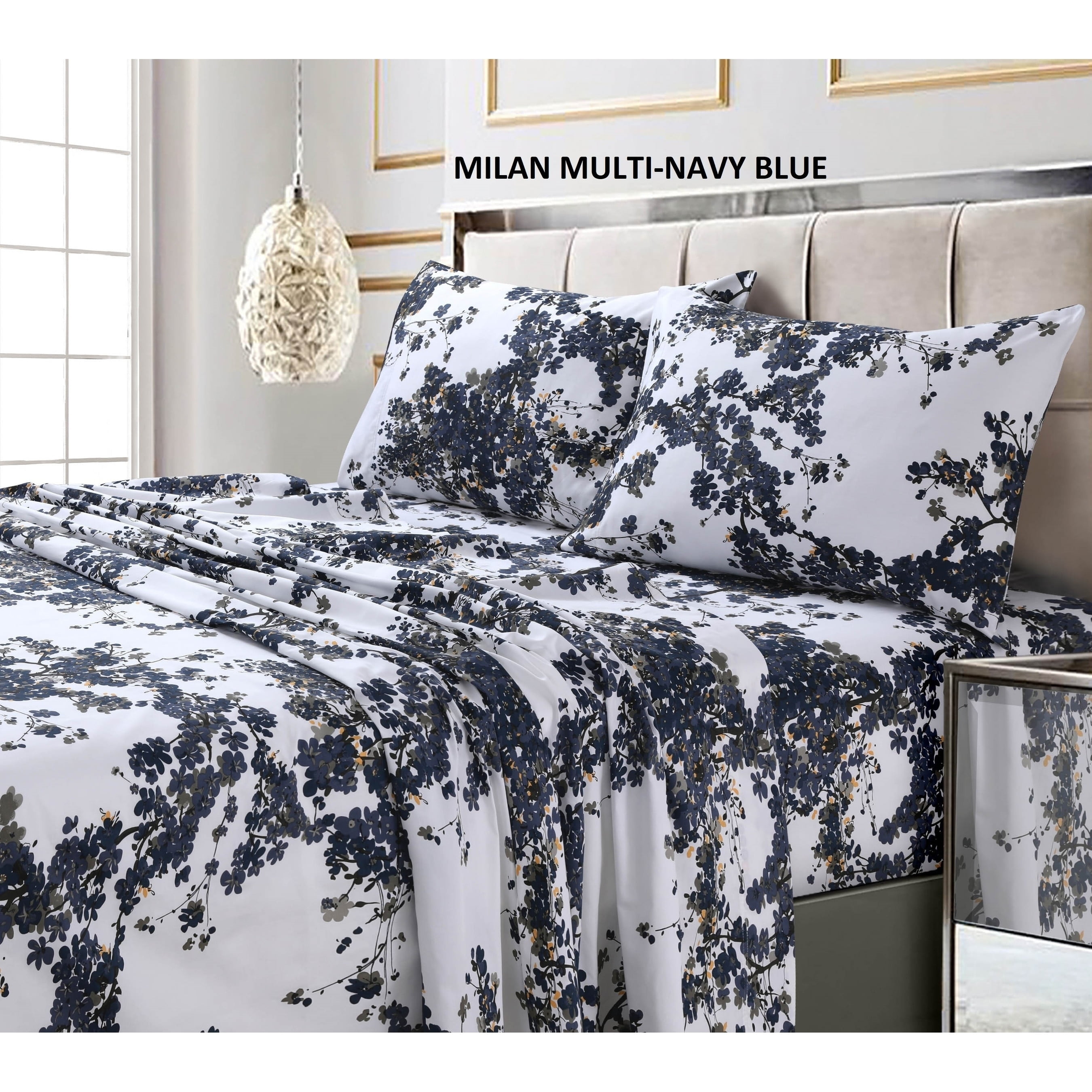 300 Thread Count Milan Island Printed Extra Deep Pocket Sheet Set by ...
