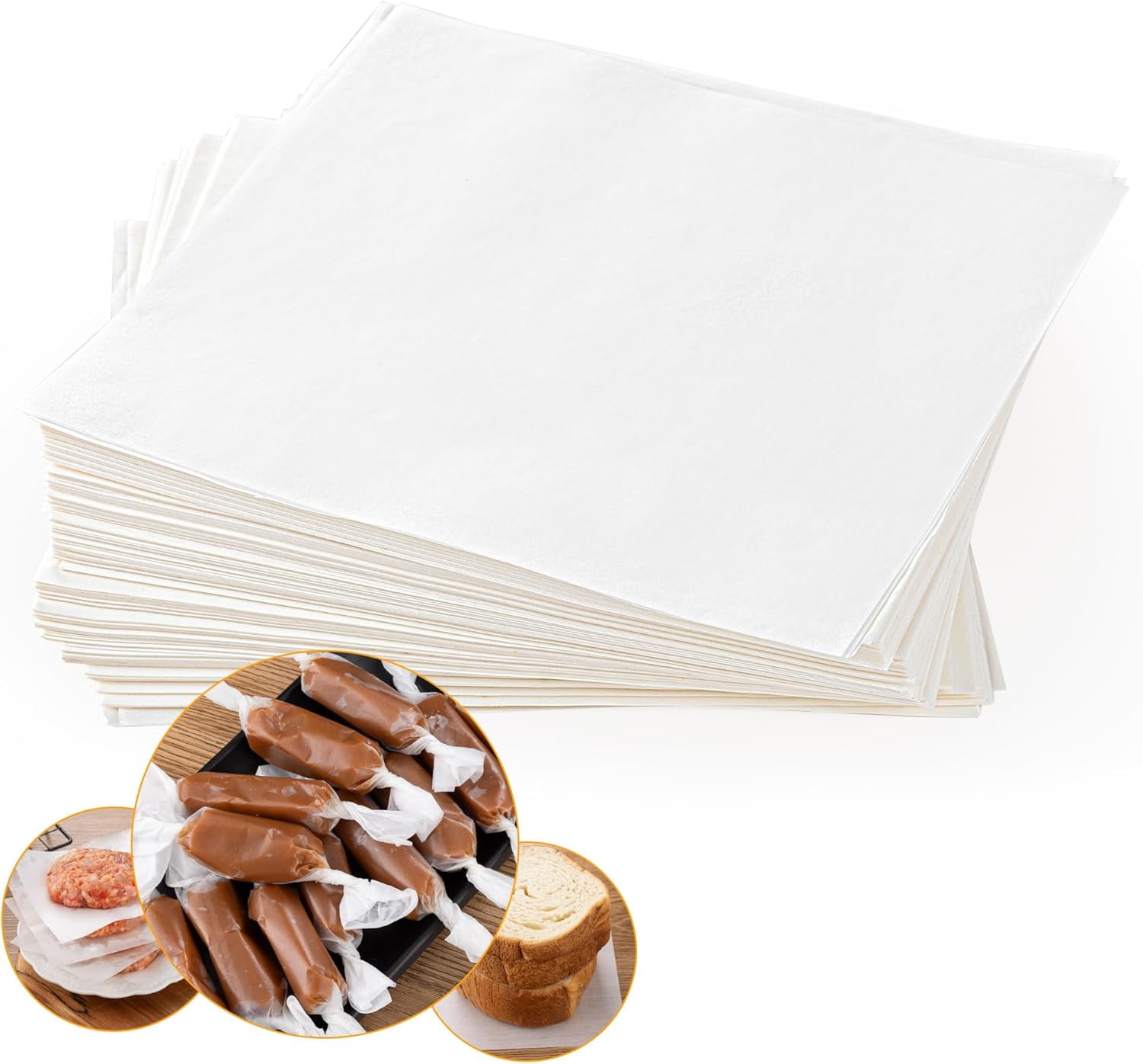 300 Wax Paper Candy Wrappers for Homemade Candy, 5x5" Chocolate and ...